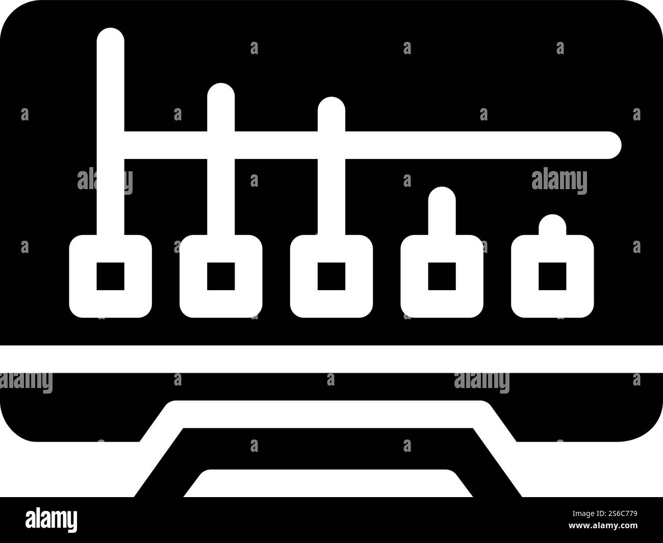 Minimum pass rating glyph Stock Vector Images - Alamy