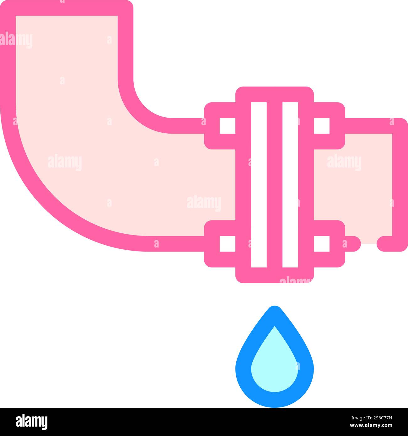 leaking pipe color icon vector. leaking pipe sign. isolated symbol ...