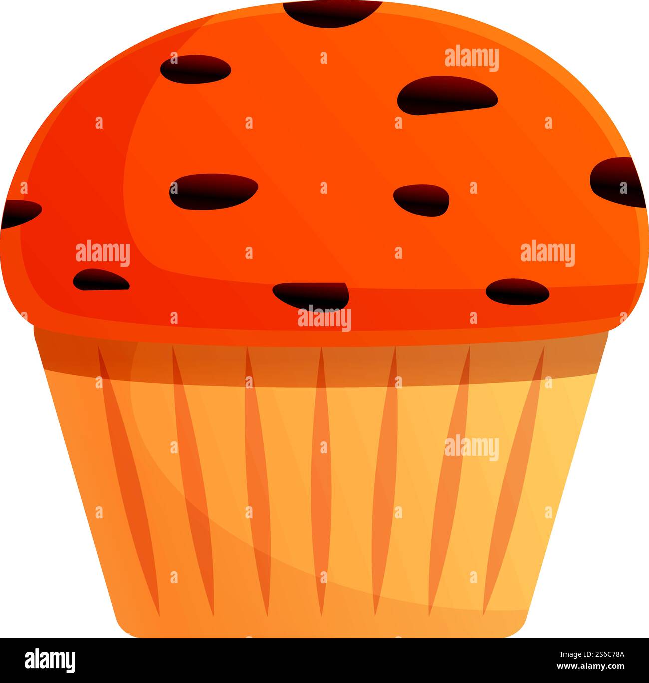 Autumn party cupcake icon. Cartoon of autumn party cupcake vector icon ...