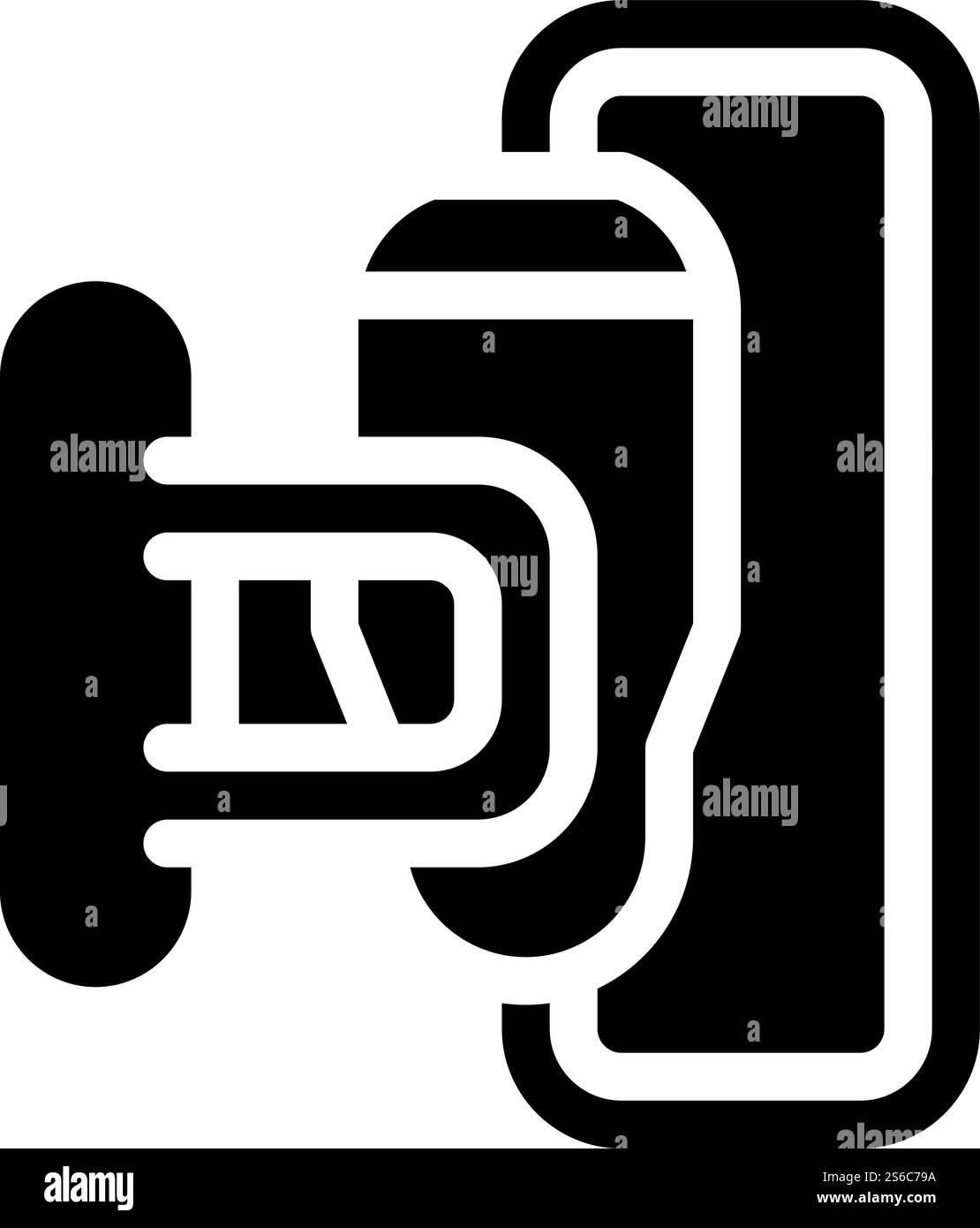 power unit glyph icon vector. power unit sign. isolated contour symbol ...