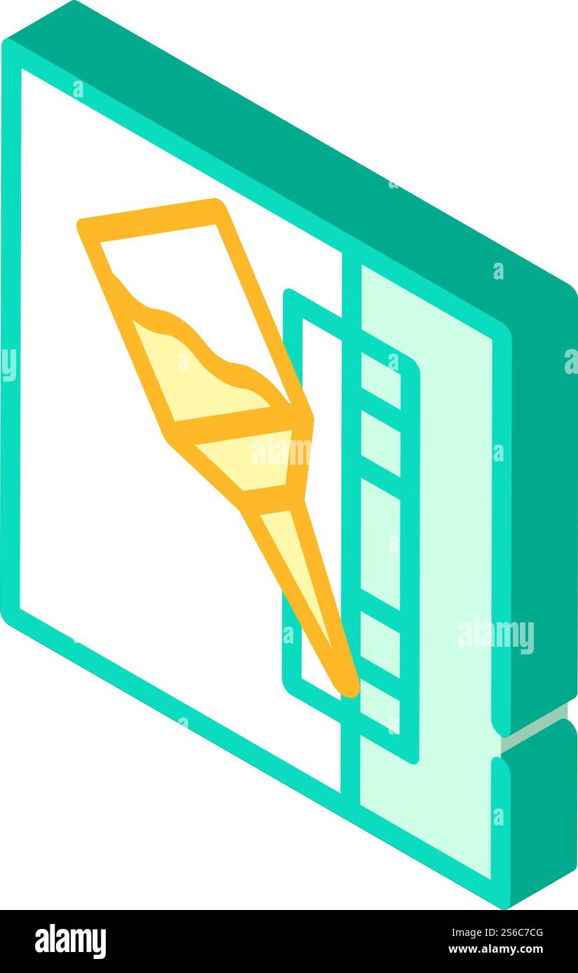 glueing details isometric icon vector. glueing details sign. isolated ...