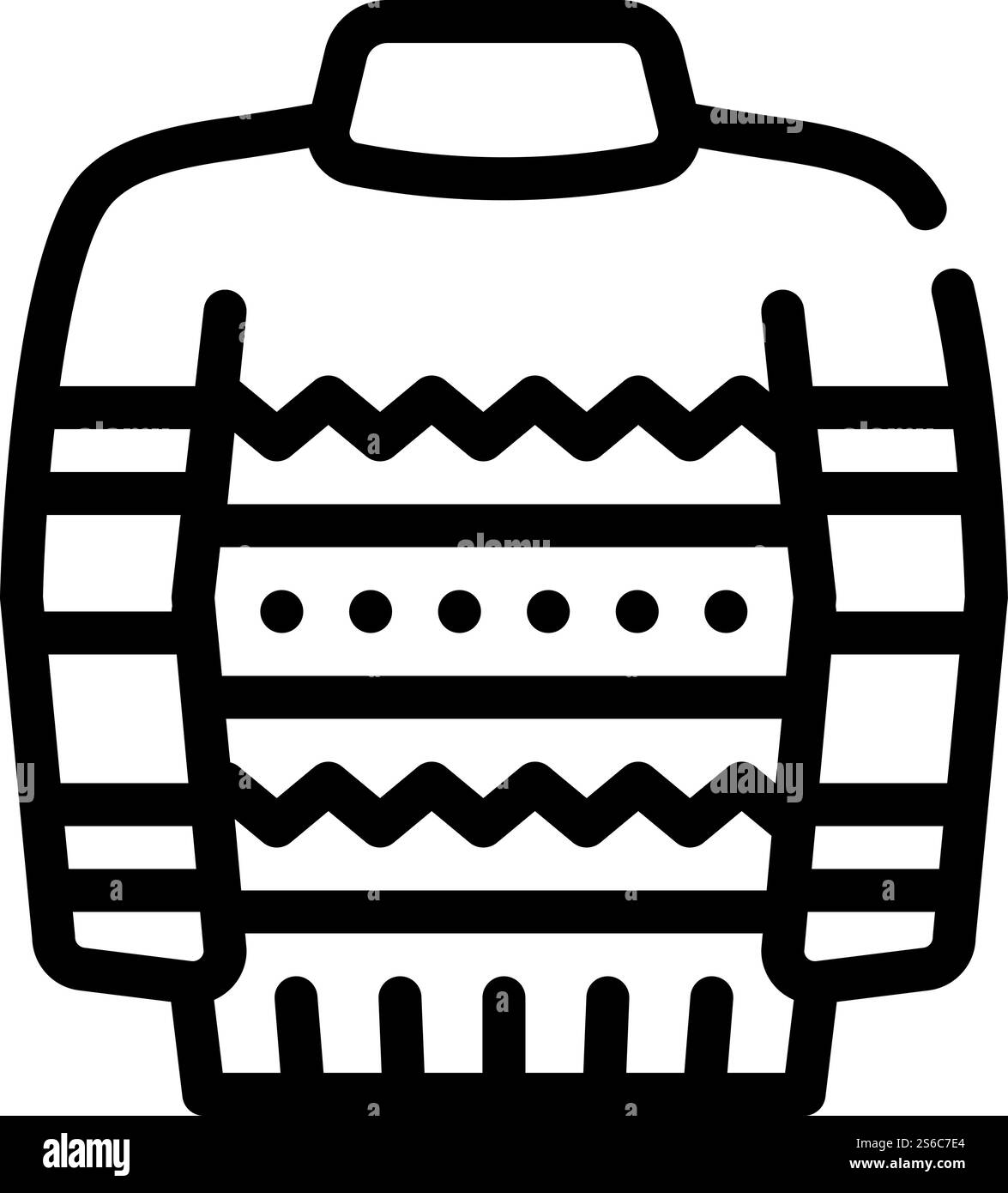 sweater clothes line icon vector. sweater clothes sign. isolated ...