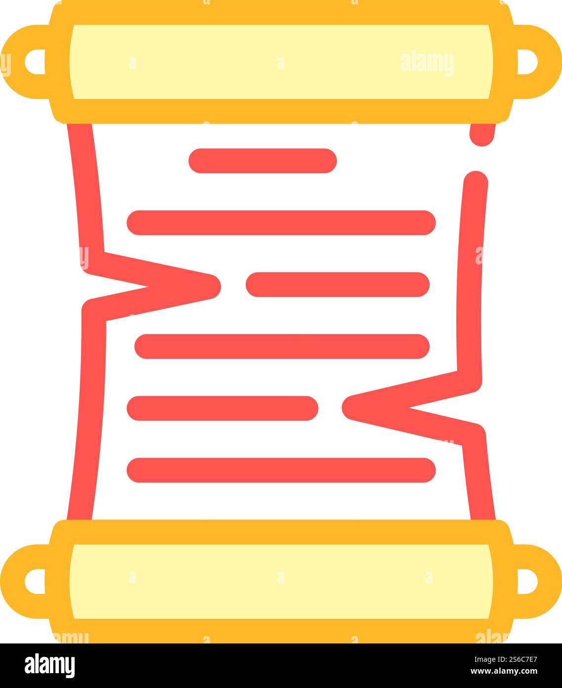 paper scroll color icon vector. paper scroll sign. isolated symbol ...