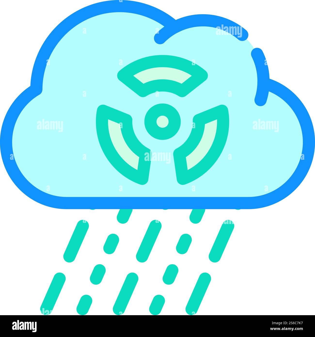 acid rain color icon vector. acid rain sign. isolated symbol ...