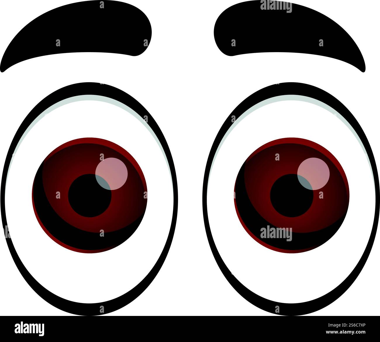 Surprised eyes icon. Cartoon of surprised eyes vector icon for web ...