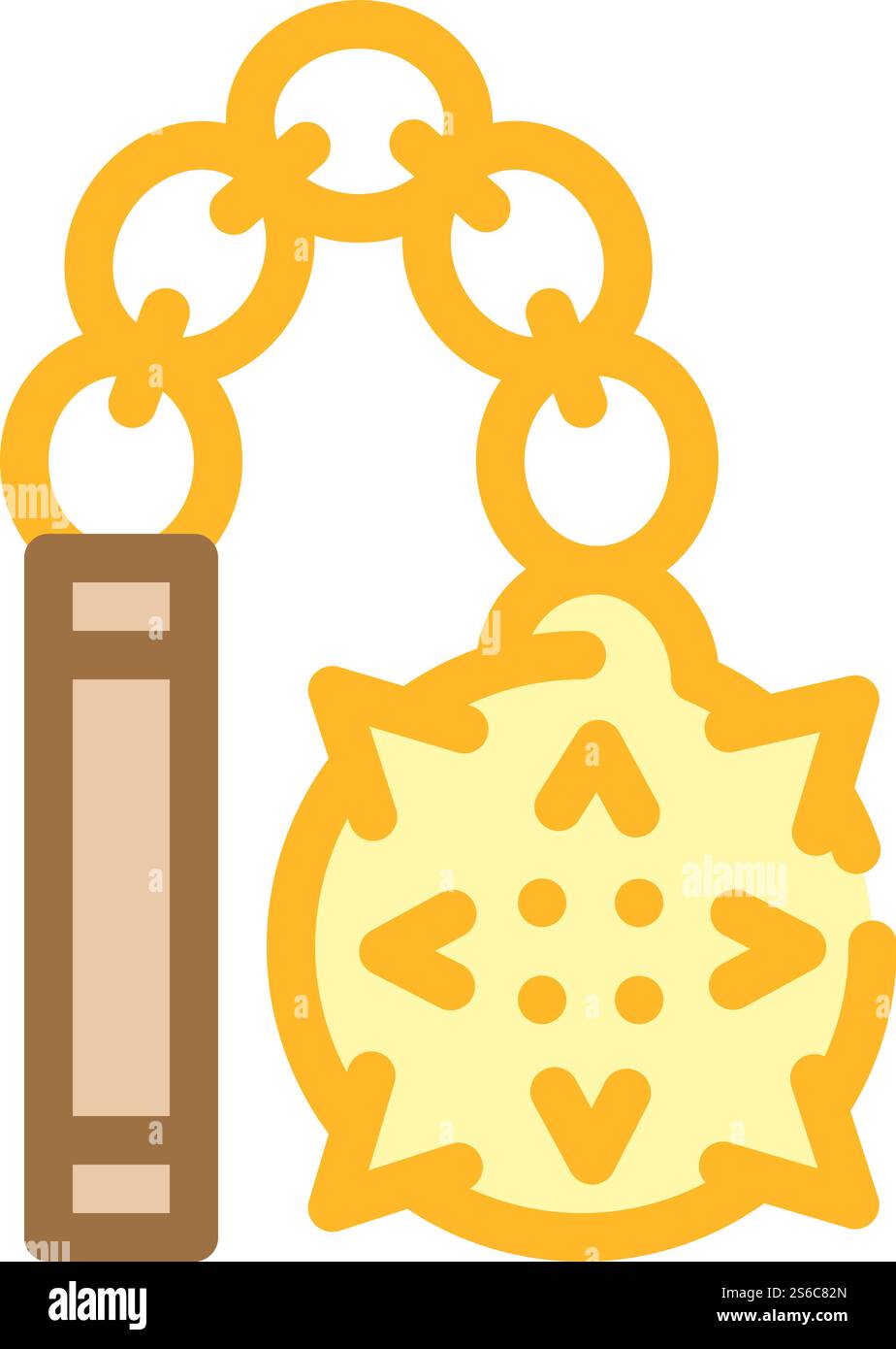 mace weapon color icon vector. mace weapon sign. isolated symbol ...