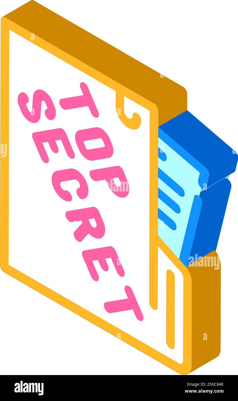 top secret documents isometric icon vector. top secret documents sign ...