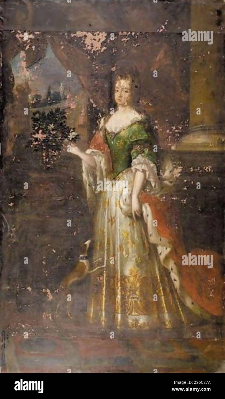 German School - Portrait of a Noblewoman, So-called Duchess Anna Amalia ...