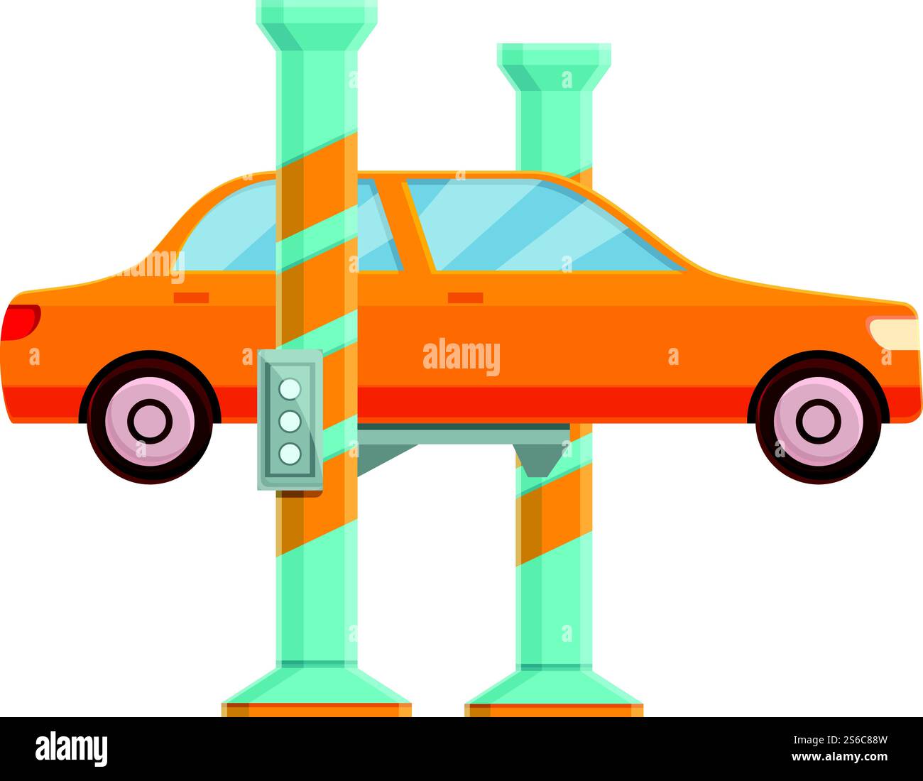 Car lift station icon. Cartoon of car lift station vector icon for web ...
