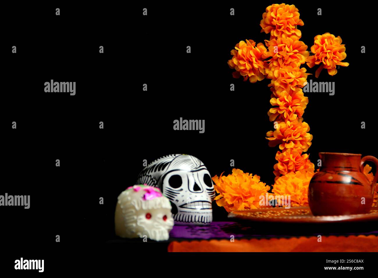 Mexican Day of the Dead altar, honors the souls of family members who ...
