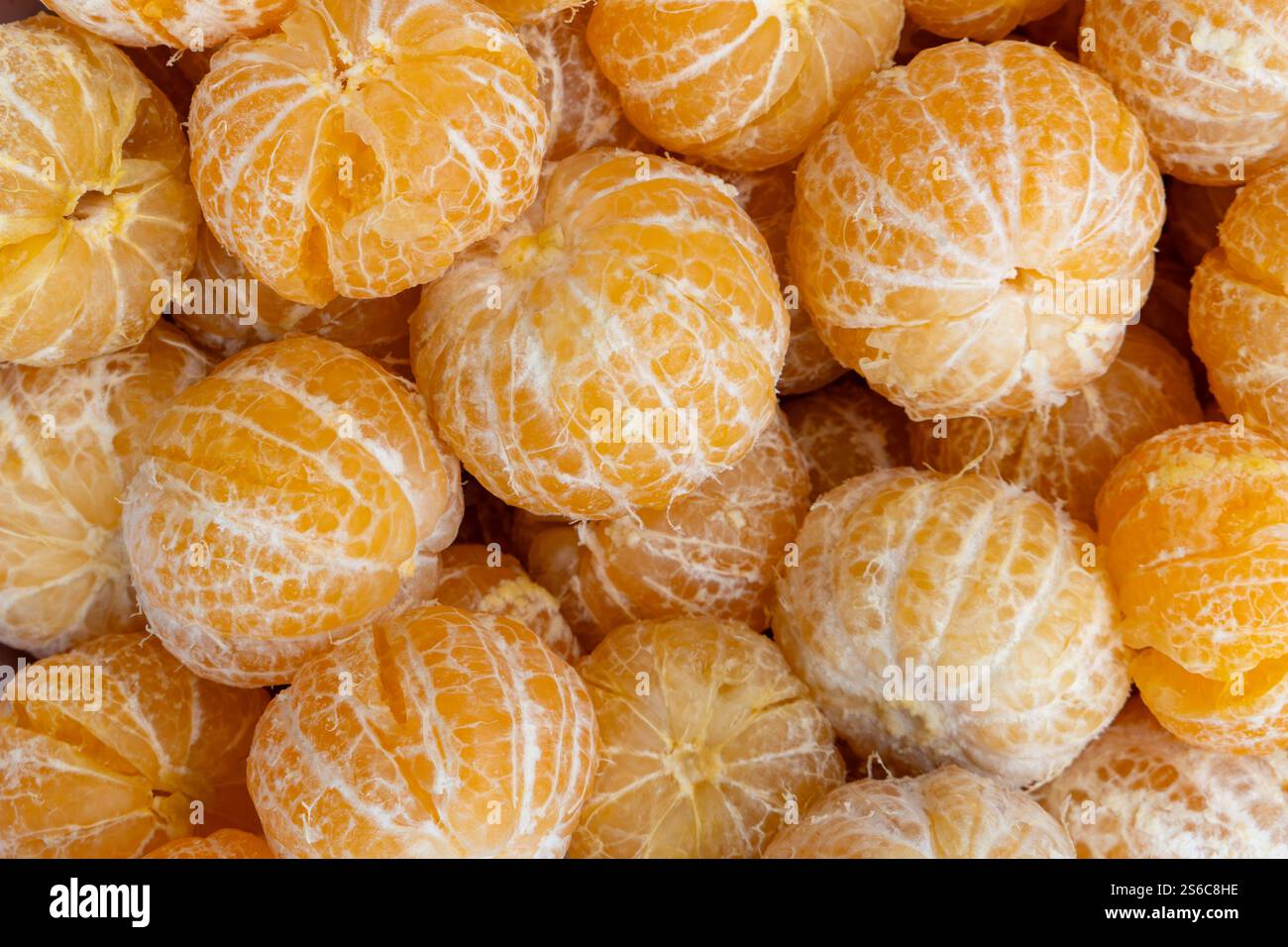 top view peeled mandarin segments Stock Photo - Alamy