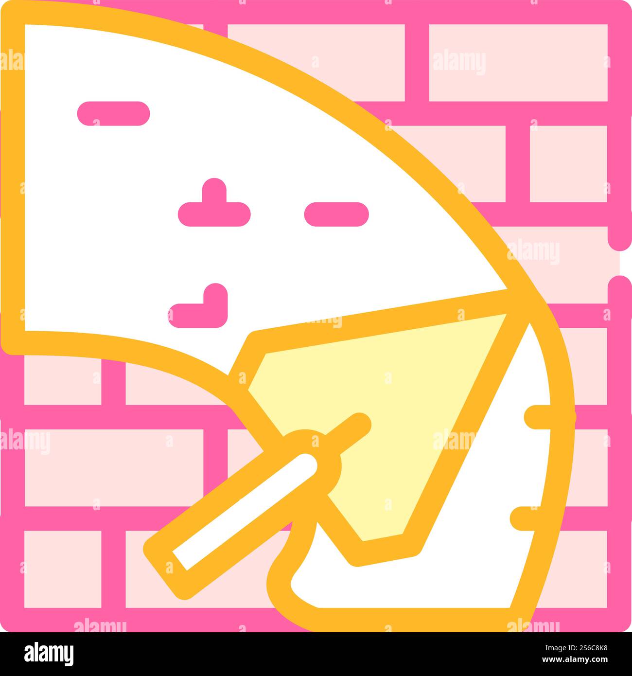 wall plaster color icon vector. wall plaster sign. isolated symbol ...