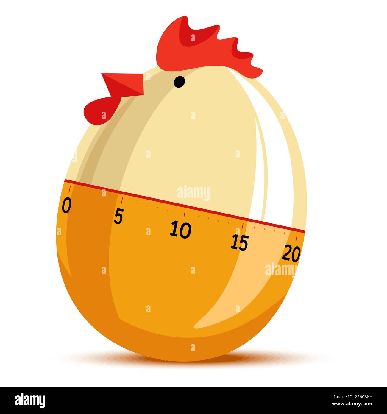 Egg timer clock in form of hen chicken clock for cooking vector ...
