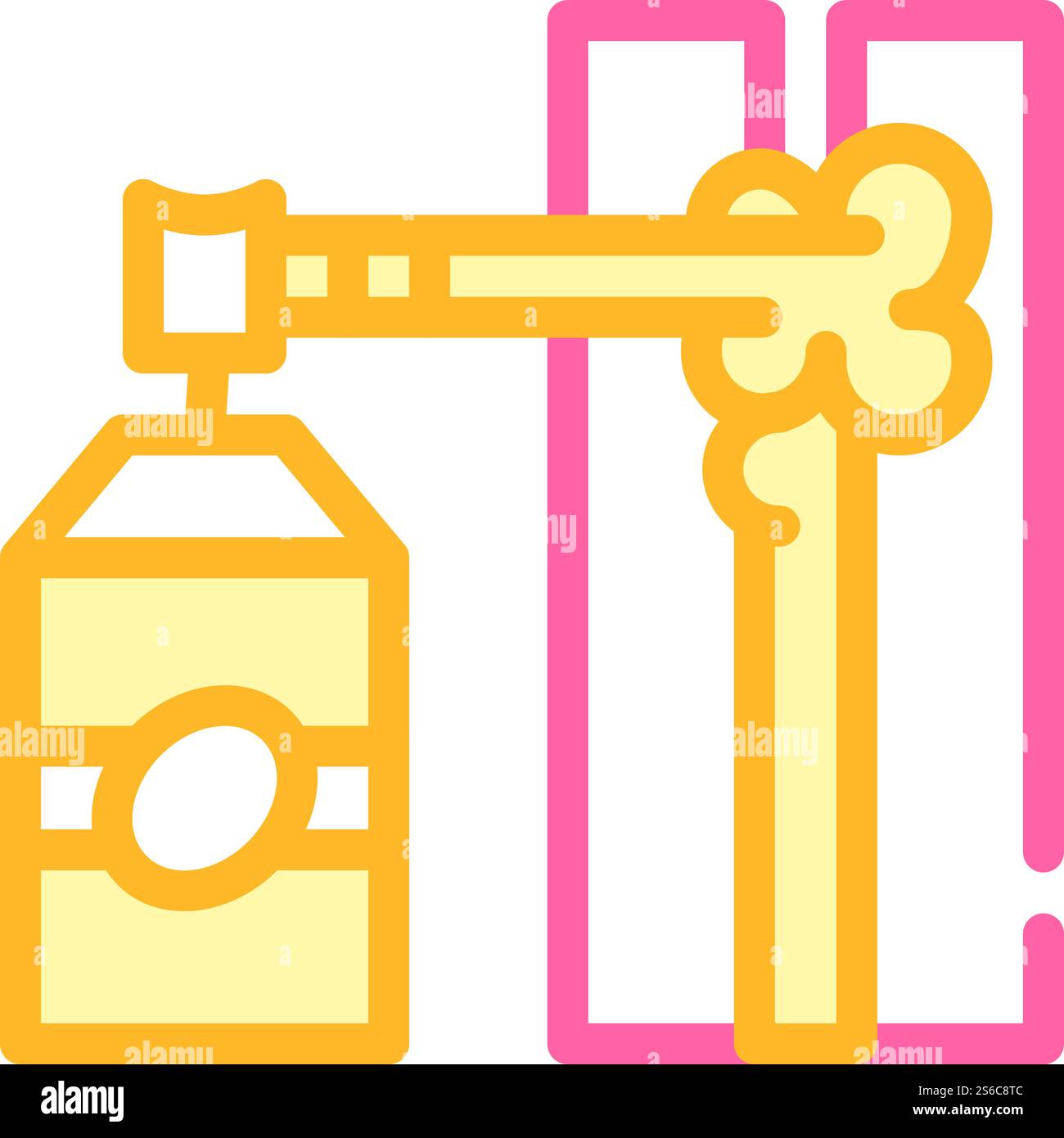 gap filling by foam color icon vector. gap filling by foam sign ...