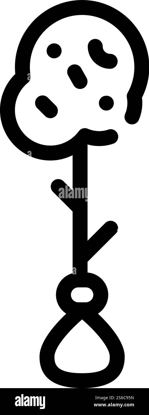 seedling tree line icon vector. seedling tree sign. isolated contour ...