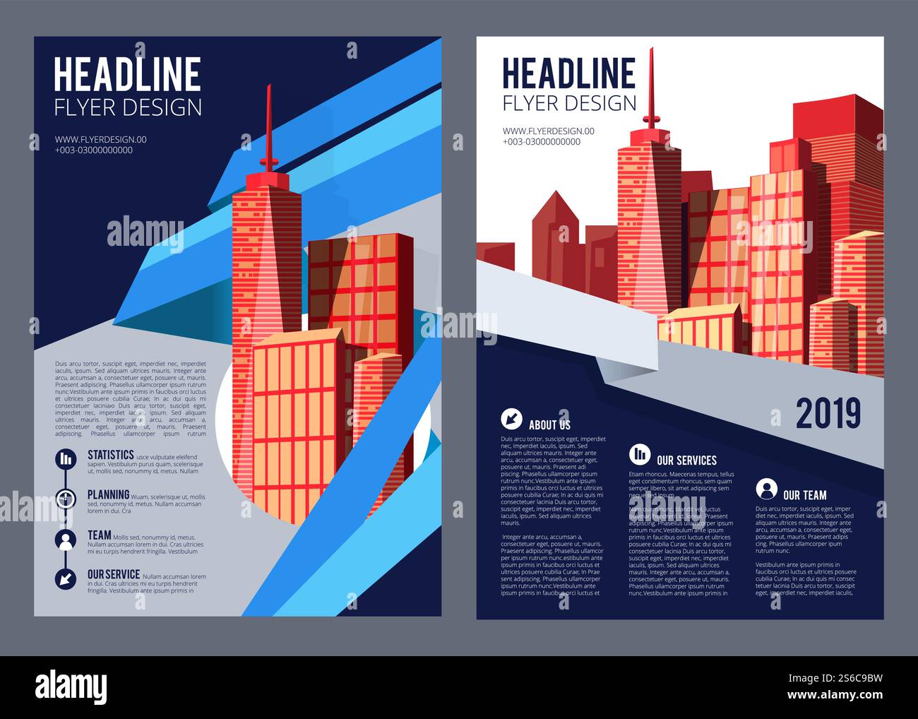 Real estate flyer. Brochure cover building company leaflet modern ...