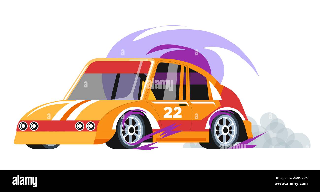 Dusty rally car Stock Vector Images - Alamy