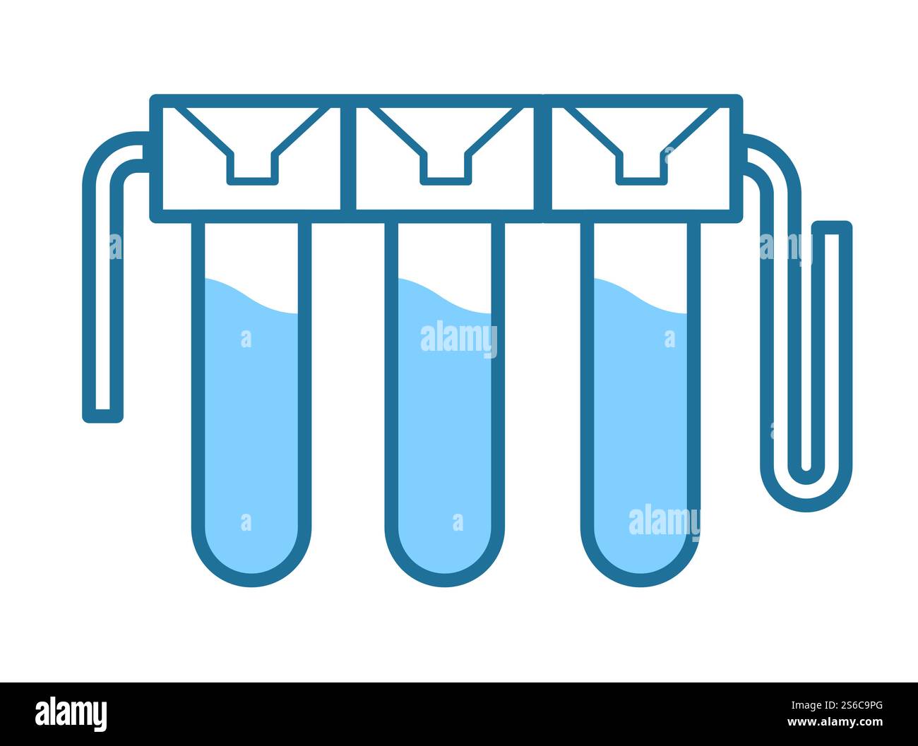 Water purification isolated icon, faucet, recycle pump and wastewater ...