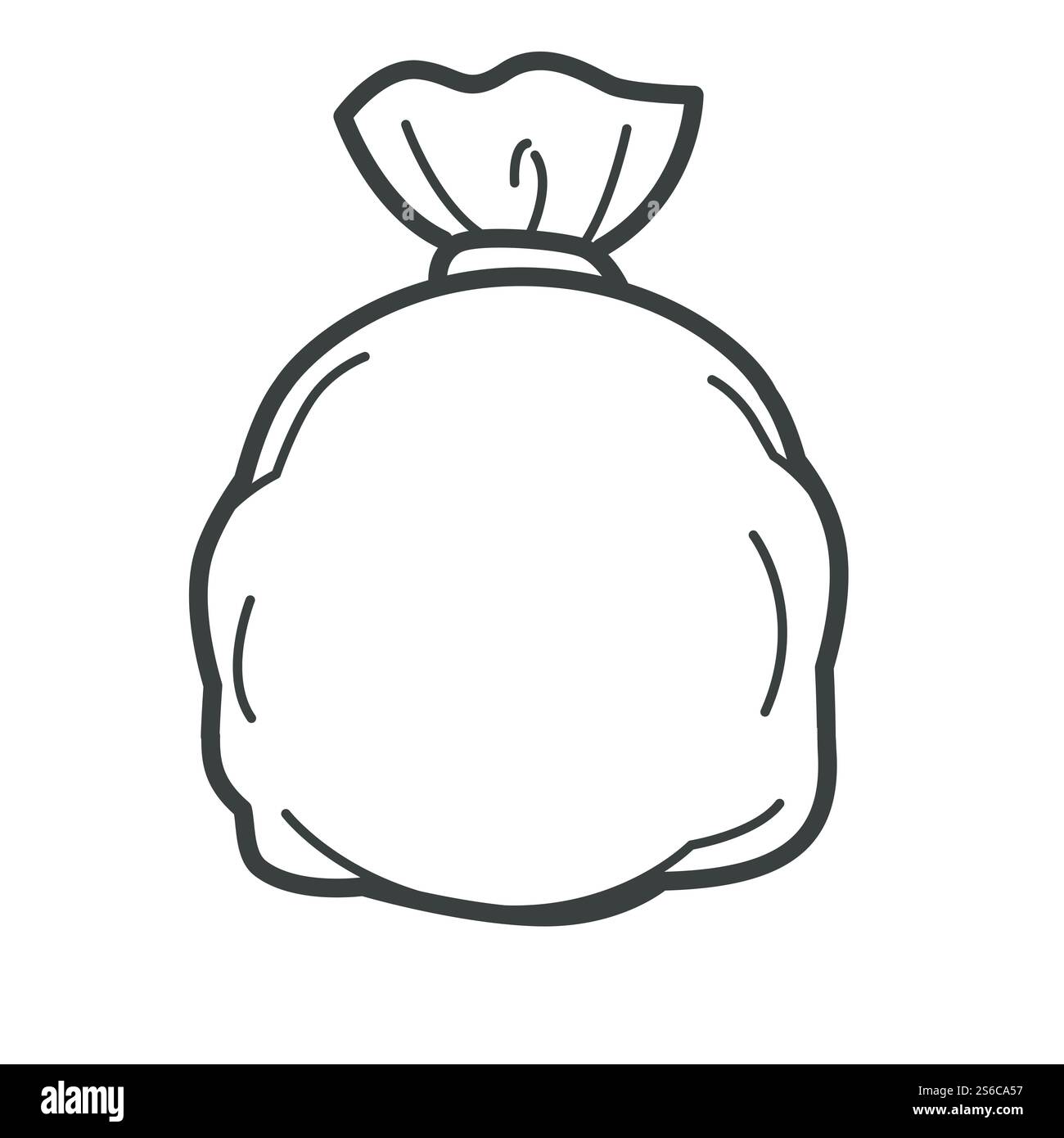 Package with garbage, plastic bag with wastes isolated icon vector ...