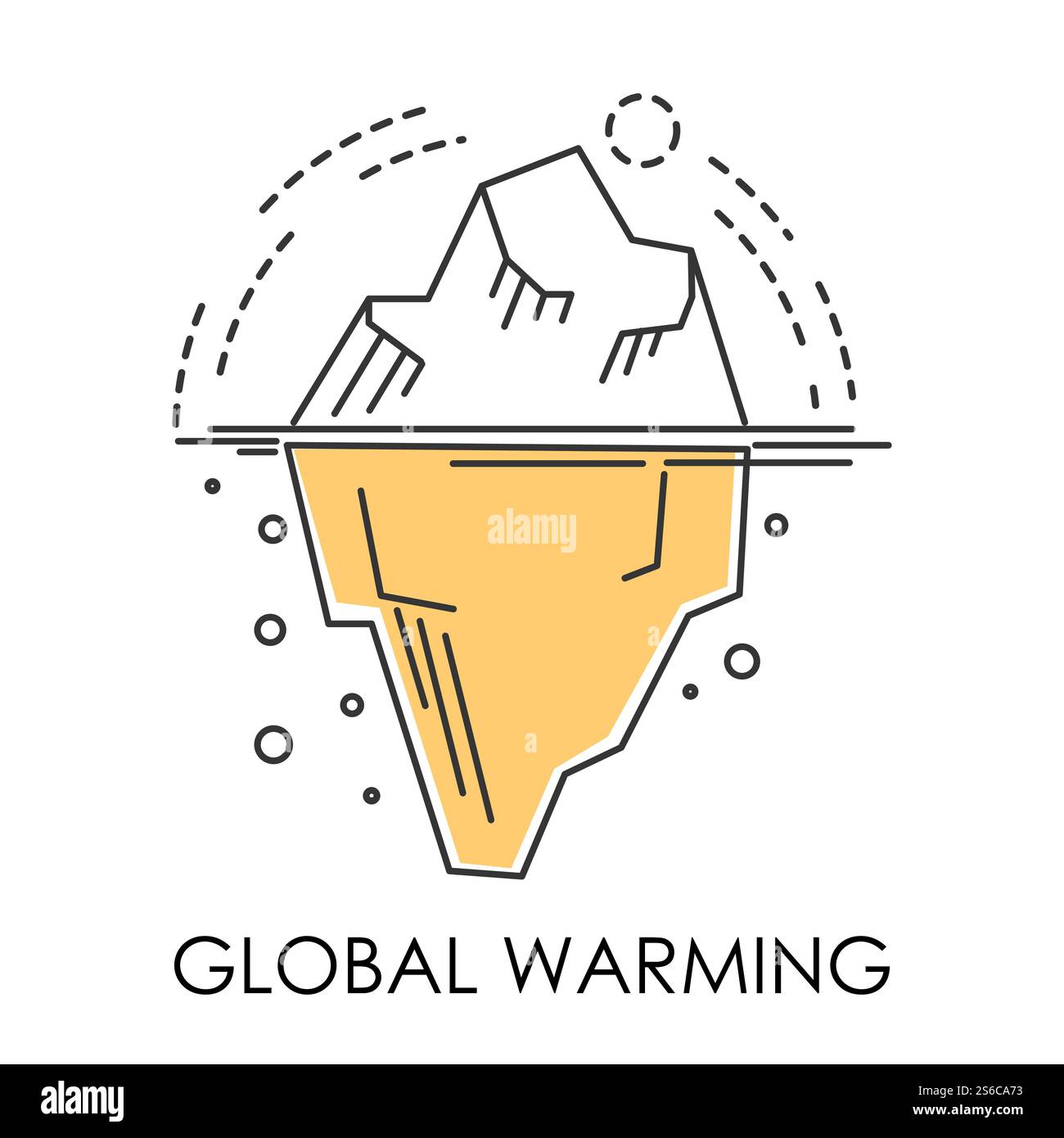 Glacier melting and global warming, natural disaster ecological problem ...