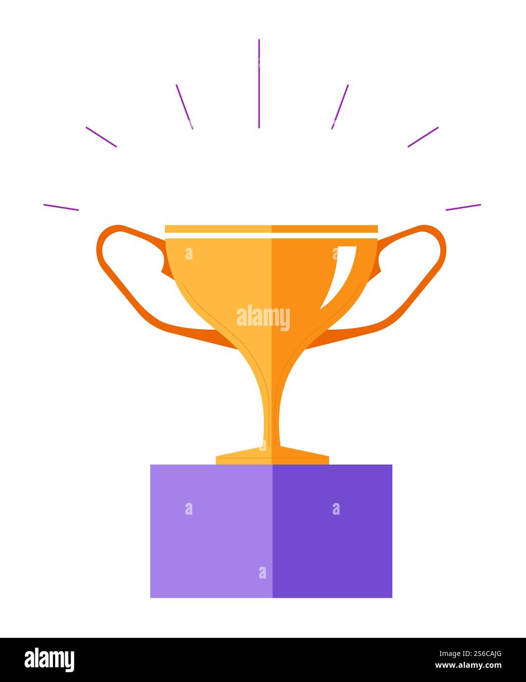 Award for winner, prize cup made of gold standing on pedestal vector ...