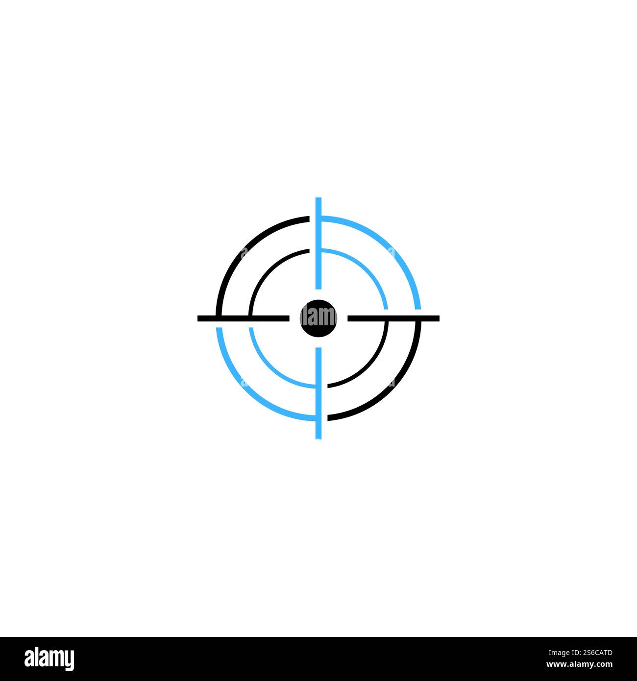 shooting target logo vector icon in simple design Stock Vector Image ...