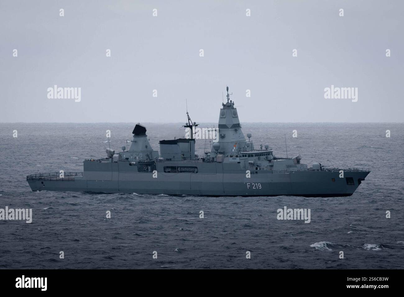 German frigate Sachsen (F219) sails with Allied units in the North ...