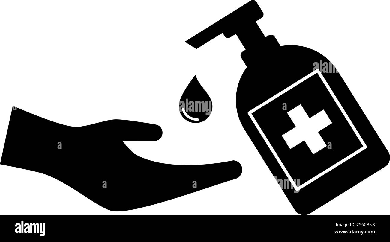 Sanitizing icon Black and White Stock Photos & Images - Alamy