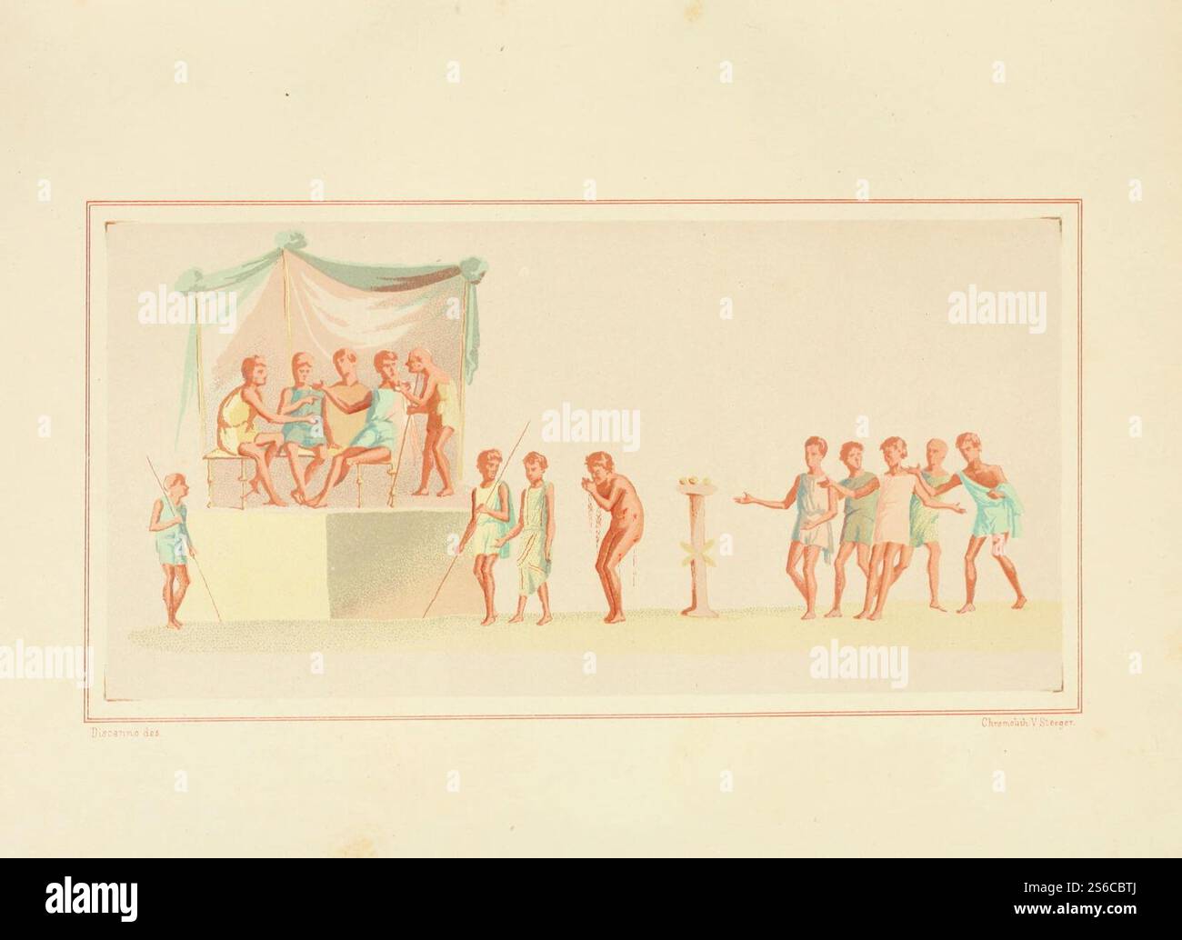 Fullonica in Regio VI Ins 14 Pompeii by Geremia Discanno (3) pub 1882 ...