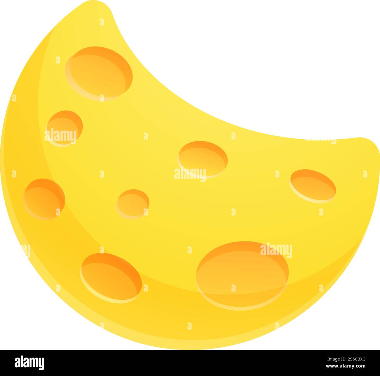 Cheese moon icon. Cartoon of cheese moon vector icon for web design ...