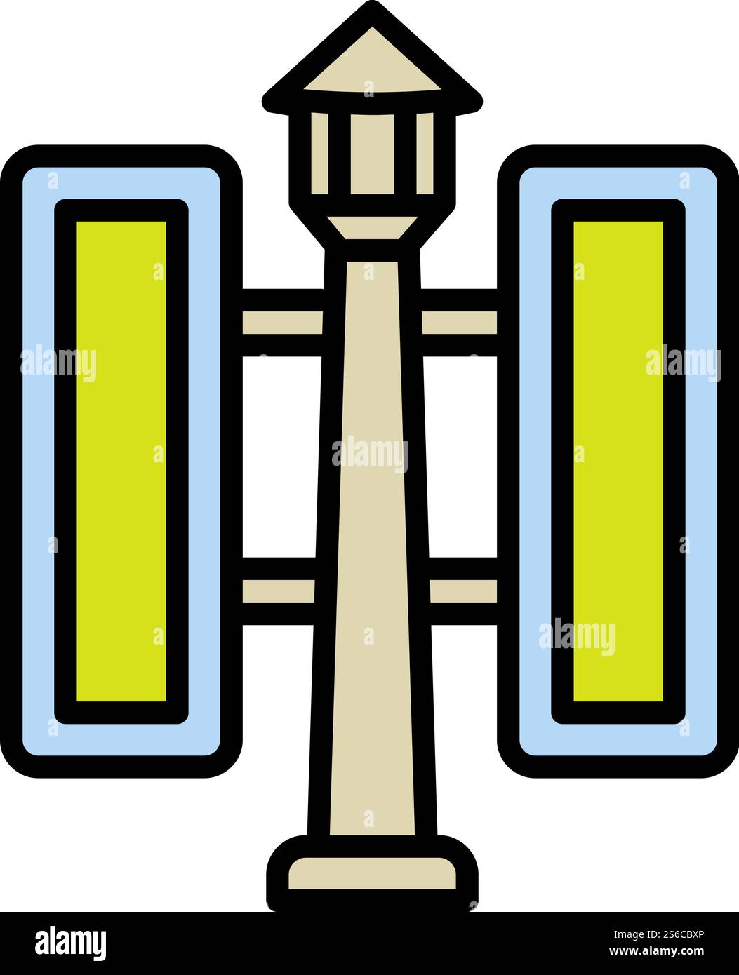 Outdoor advertising street pillar icon. Outline outdoor advertising ...