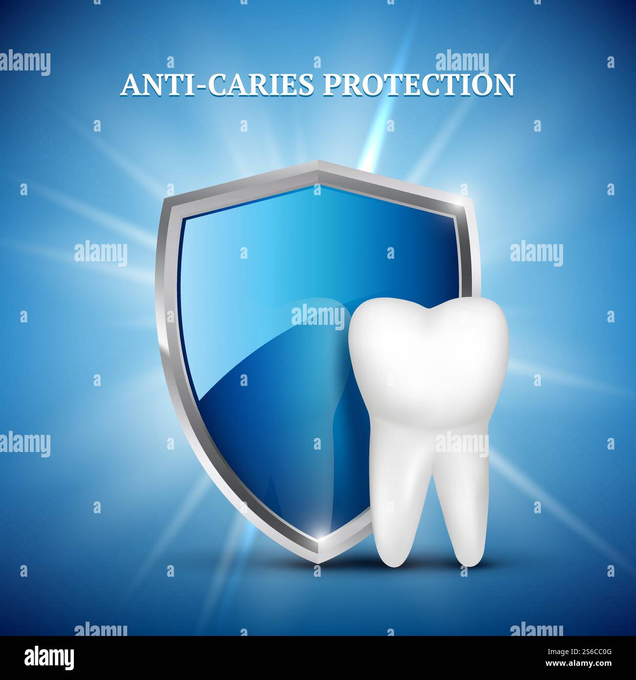 Tooth protection. Dental concept of stomatology tooth healthy guarding ...