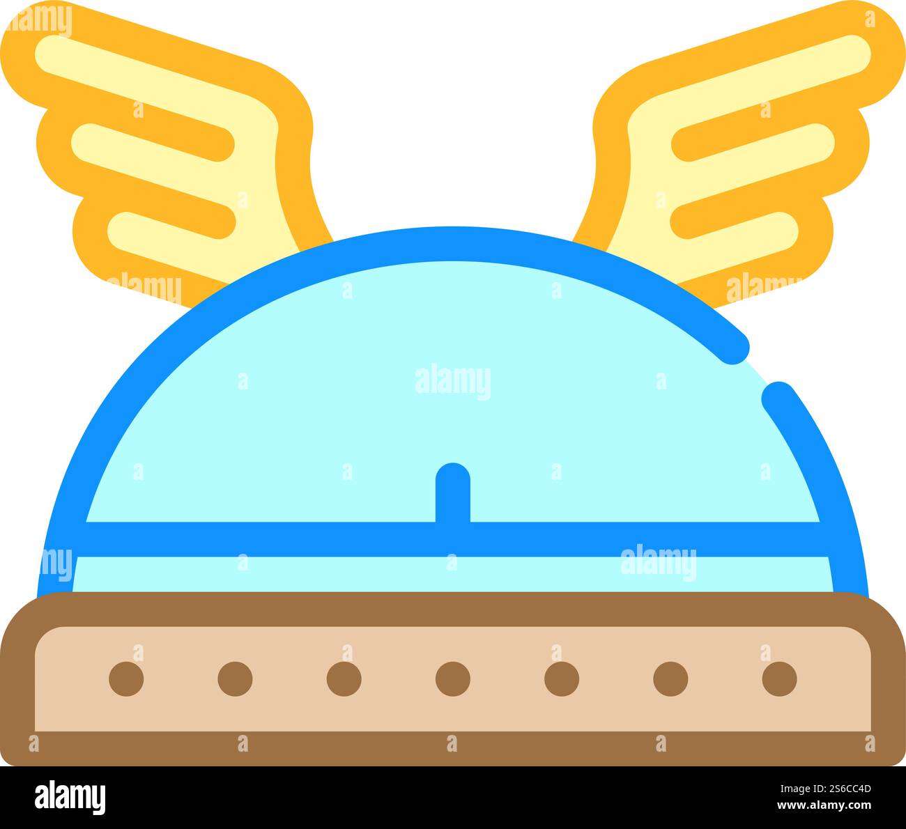 winged viking helmet color icon vector. winged viking helmet sign ...