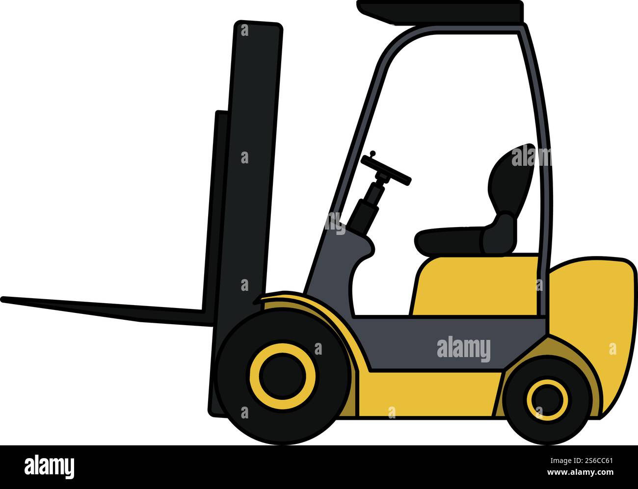 Warehouse Forklift Icon. Editable Outline With Color Fill Design ...
