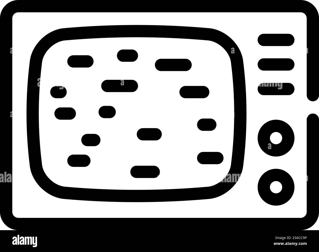 vintage tv line icon vector. vintage tv sign. isolated contour symbol ...