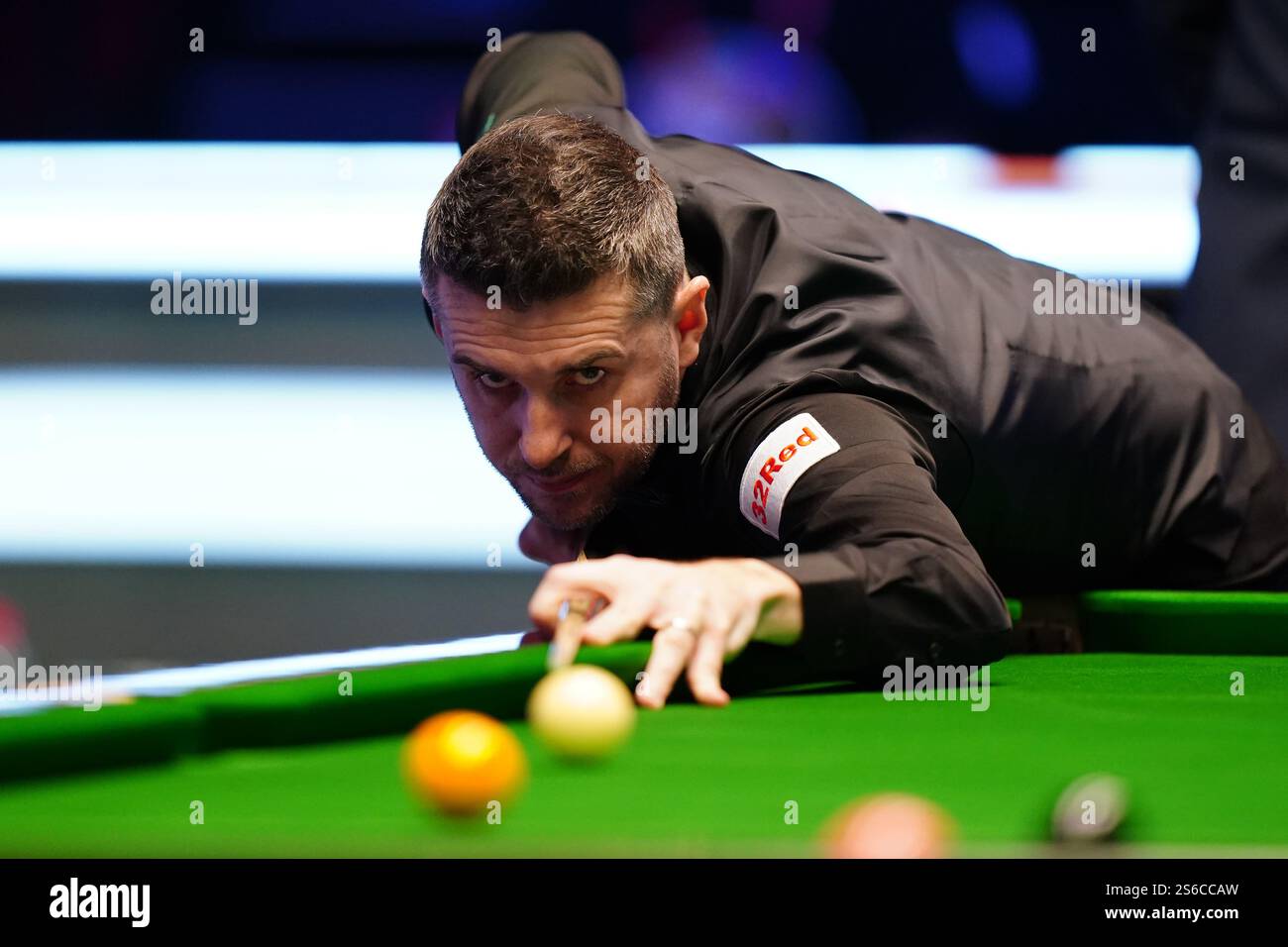 Mark Selby during his quarter final match against Mark Allen on day ...