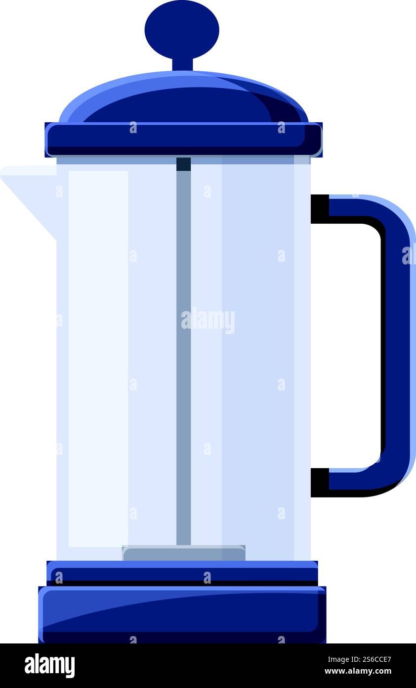 Tea glass press icon. Cartoon of tea glass press vector icon for web ...