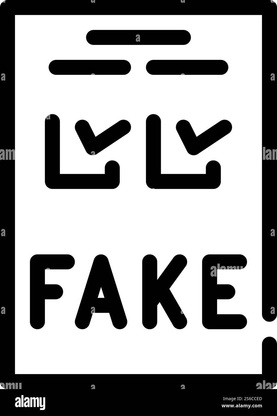 fake choose on ballot line icon vector. fake choose on ballot sign ...