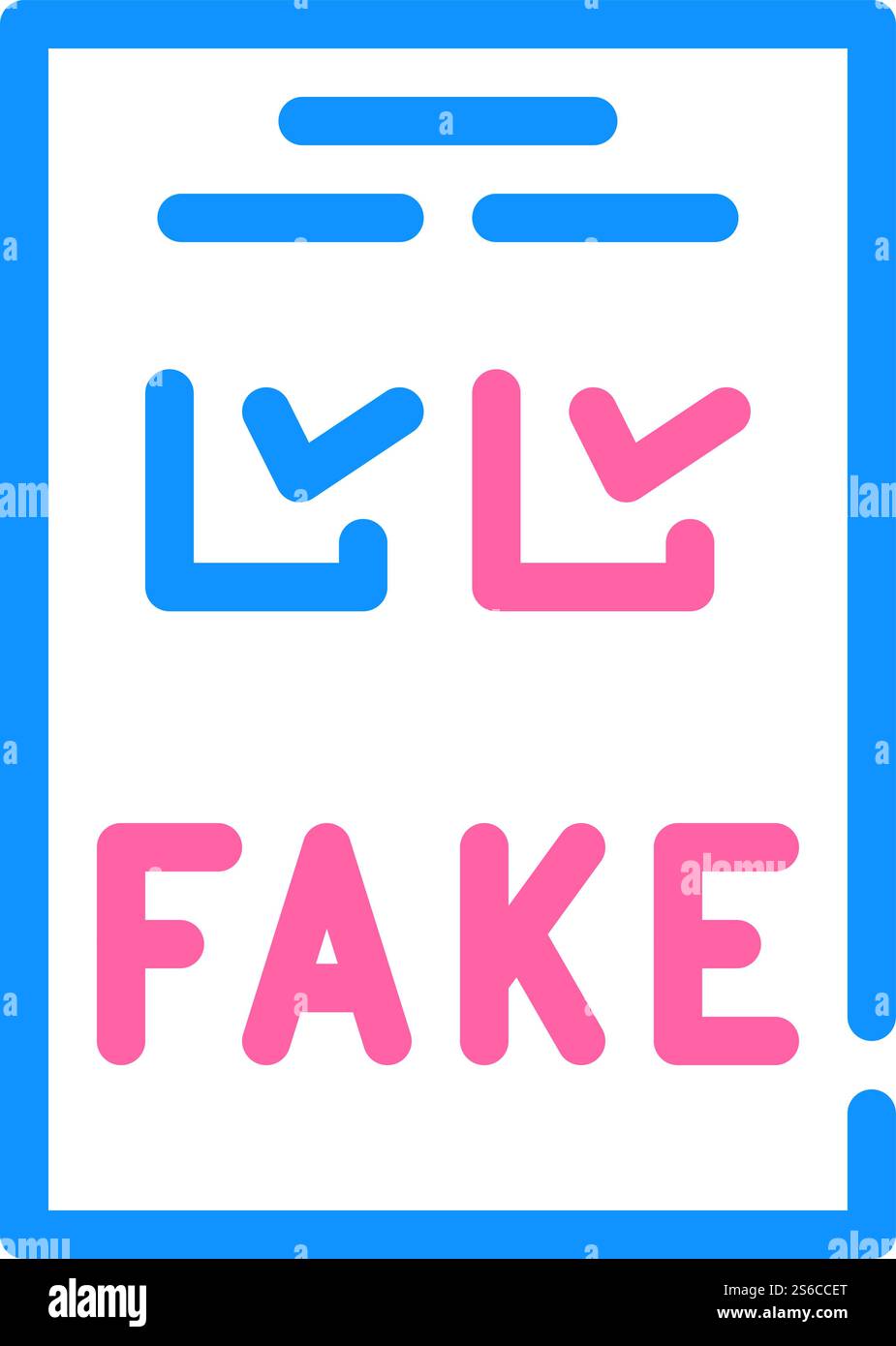 fake choose on ballot color icon vector. fake choose on ballot sign ...