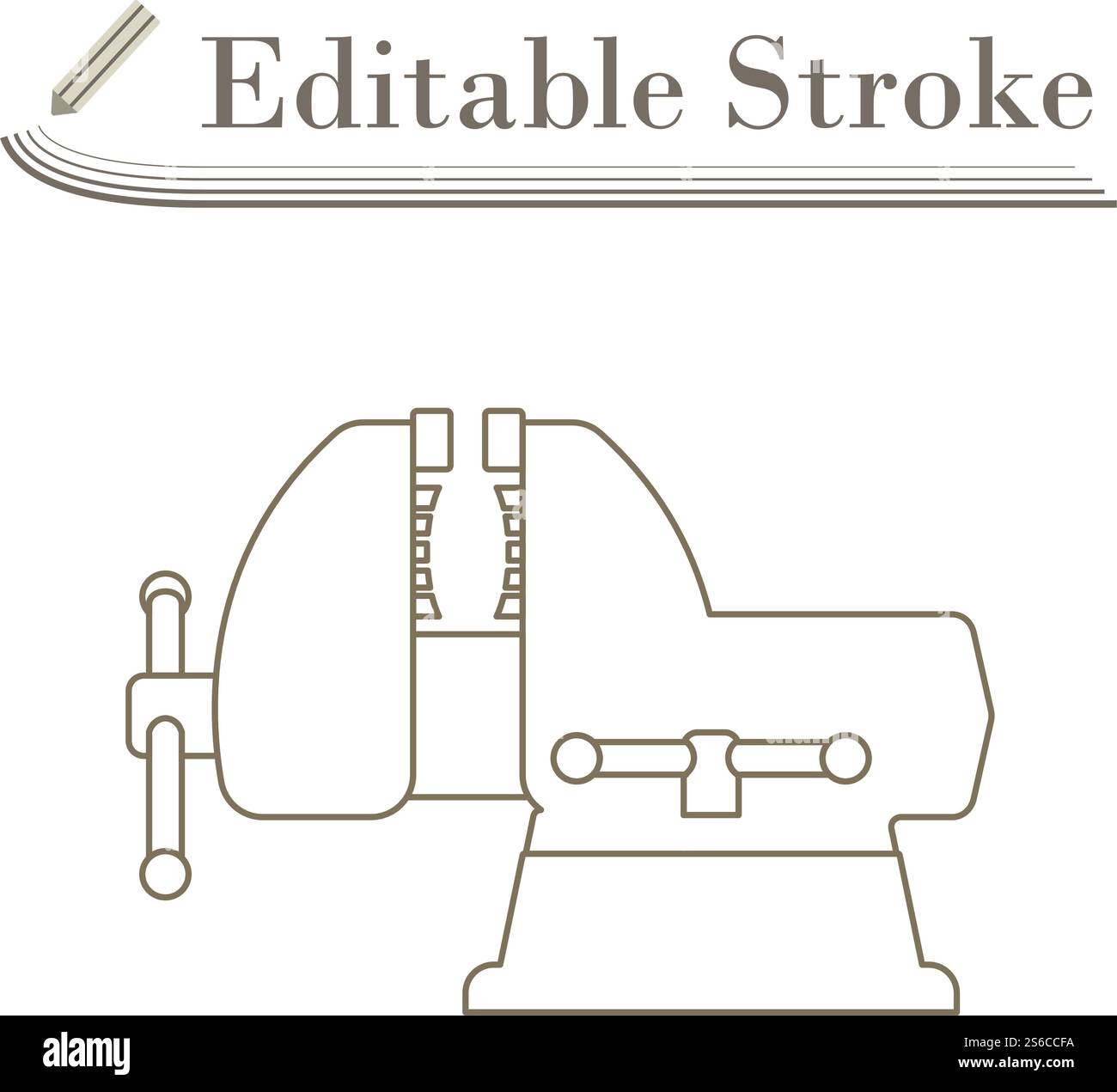 Vise Icon. Editable Stroke Simple Design. Vector Illustration Stock ...