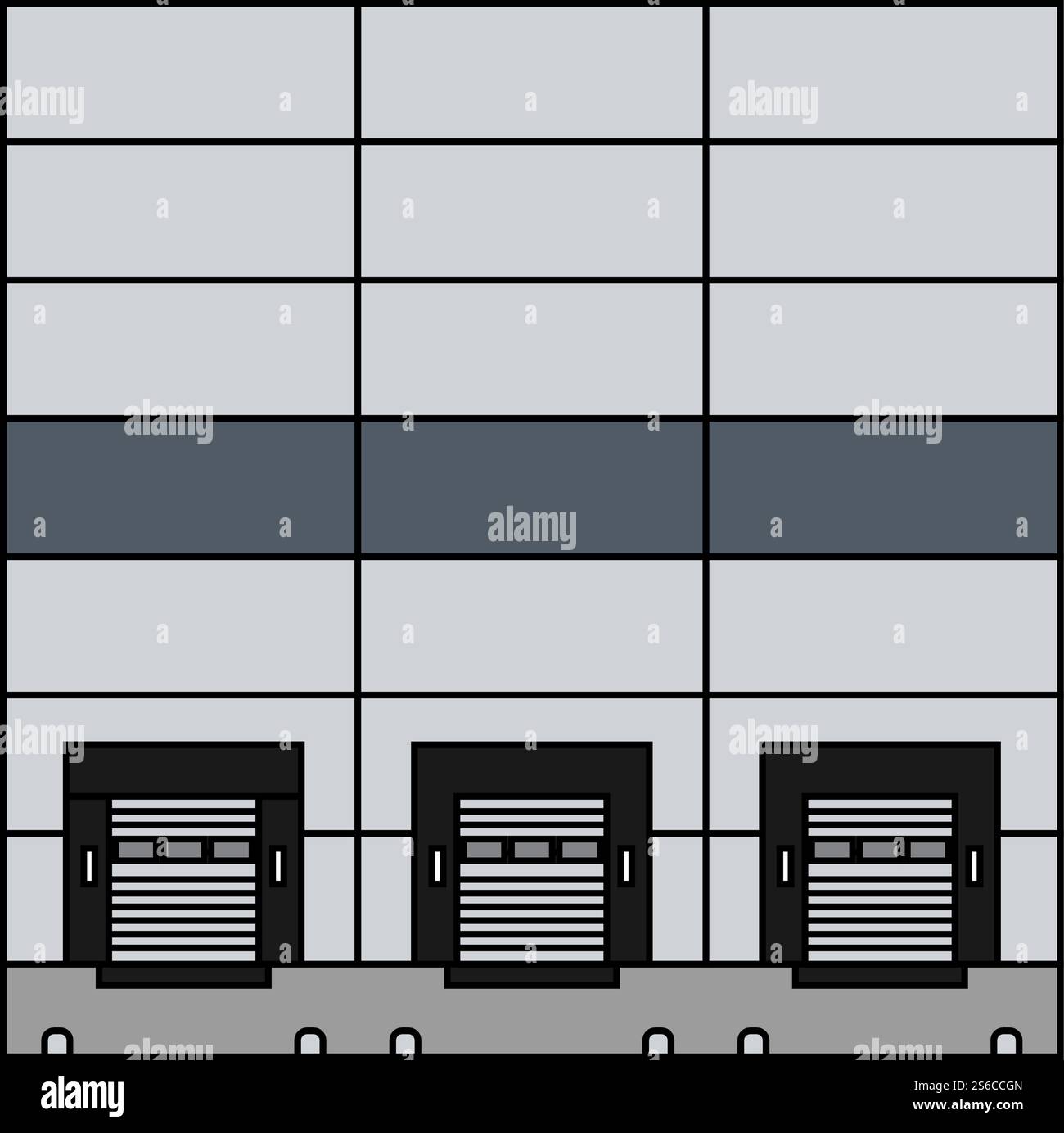 Warehouse Logistic Concept Icon. Editable Outline With Color Fill ...