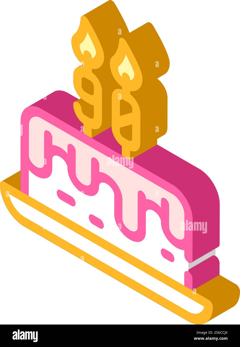 birth cake isometric icon vector. birth cake sign. isolated symbol ...