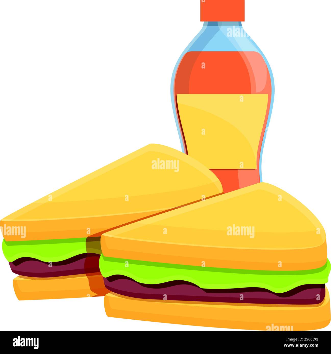 Lunch sandwiches icon. Cartoon of lunch sandwiches vector icon for web ...