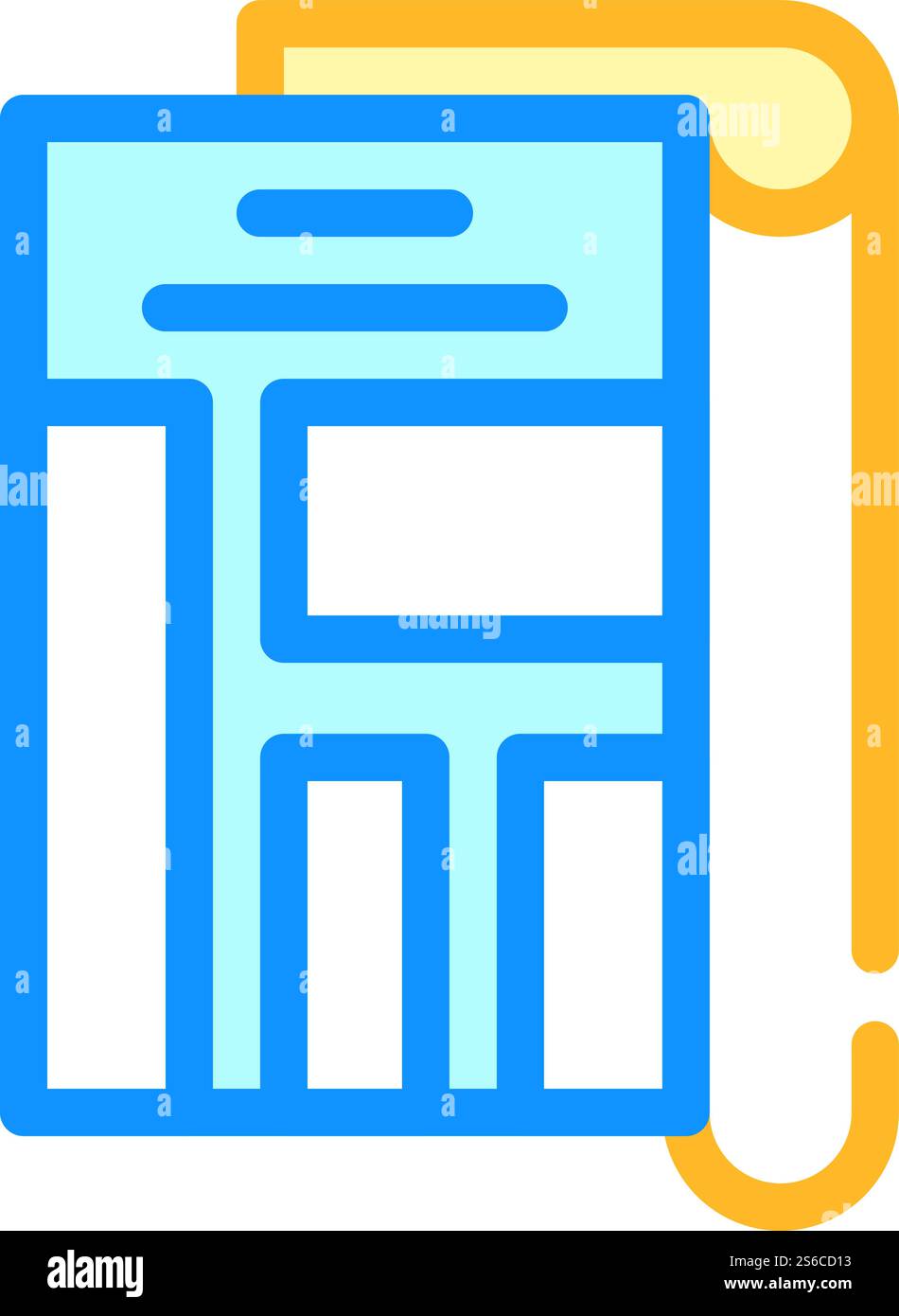 journalist newspaper column color icon vector. journalist newspaper ...