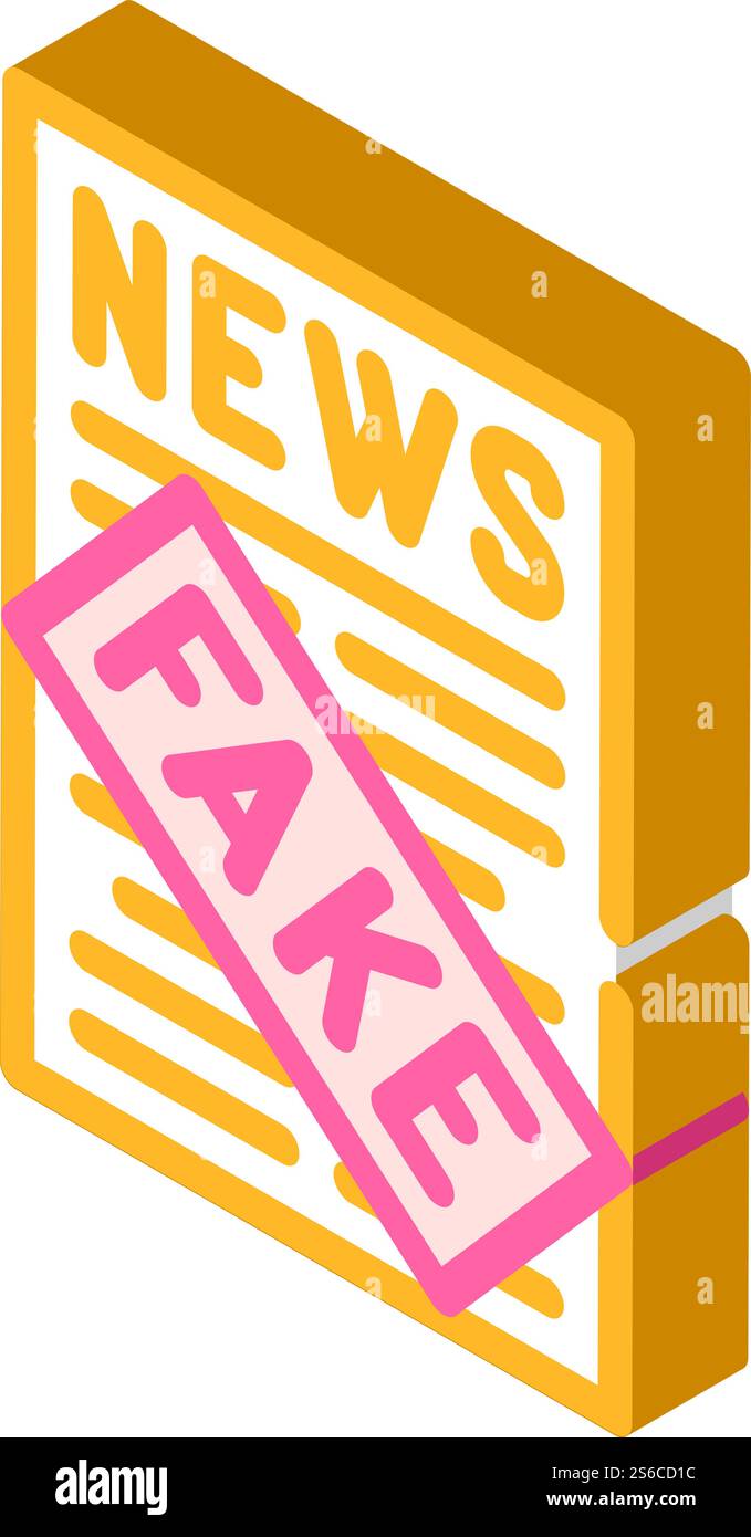 fake news isometric icon vector. fake news sign. isolated symbol ...