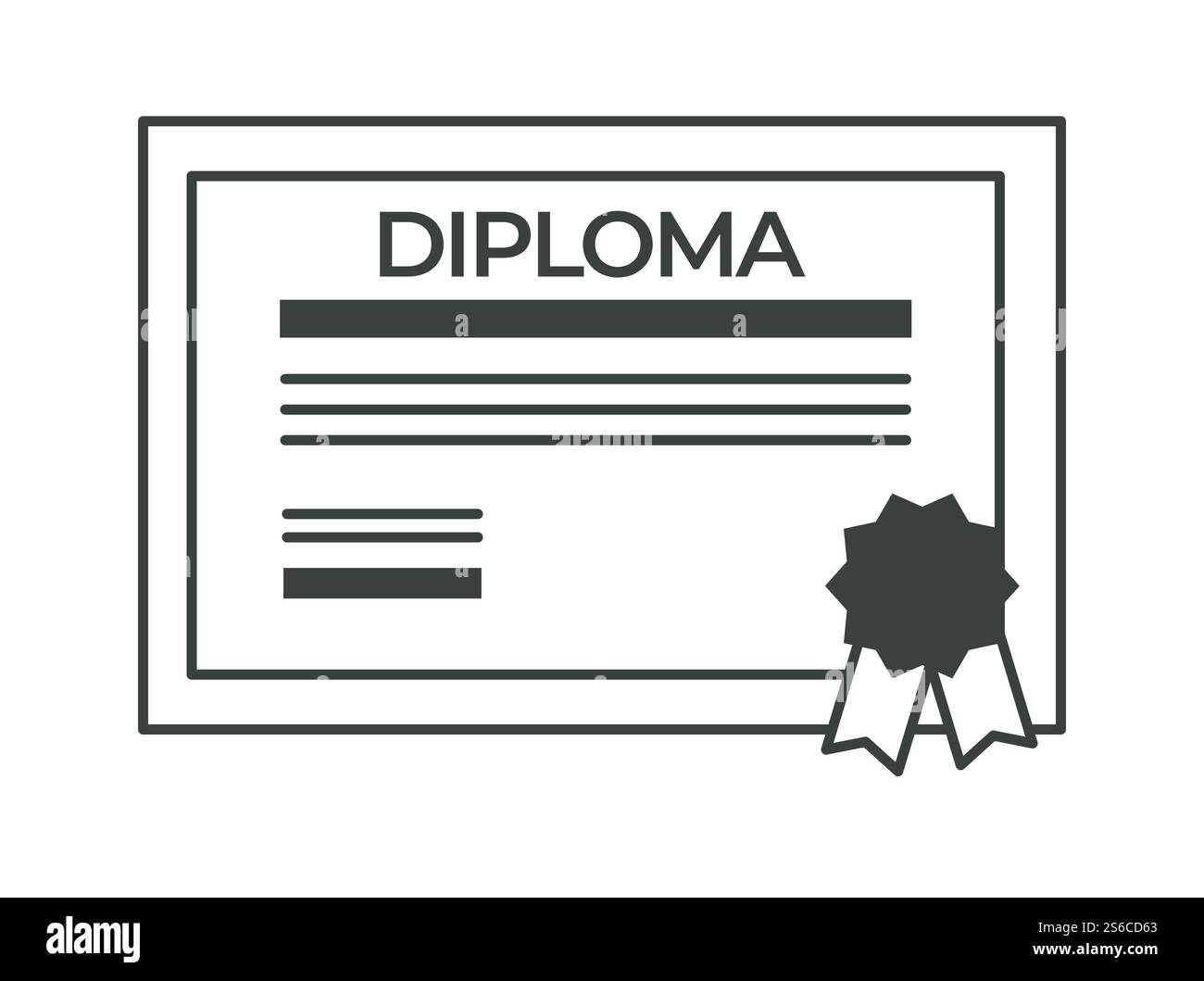 Diploma of degree obtaining, certificate for university student ...