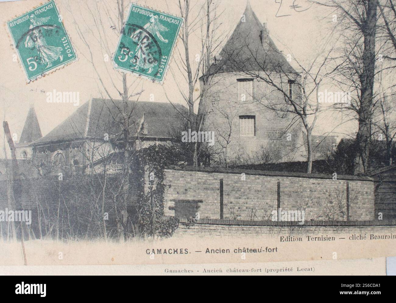 Gamaches, Somme, Fr, ancien château Stock Photo - Alamy