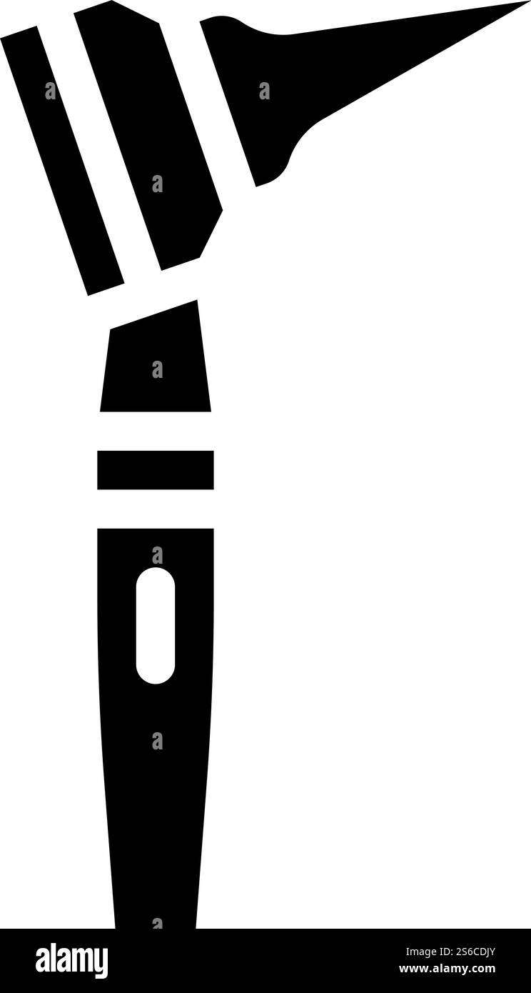 otoscope equipment glyph icon vector. otoscope equipment sign. isolated ...