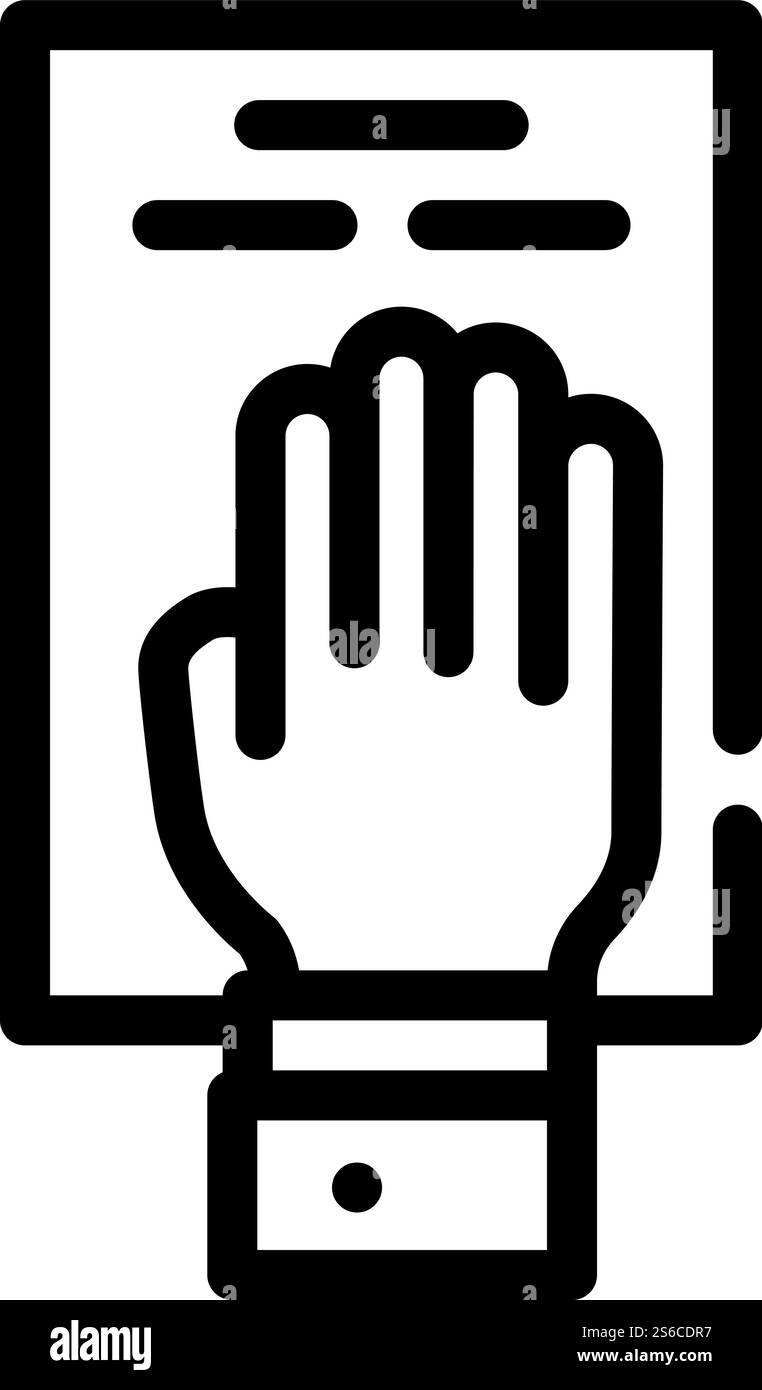 oath on constitution line icon vector. oath on constitution sign ...