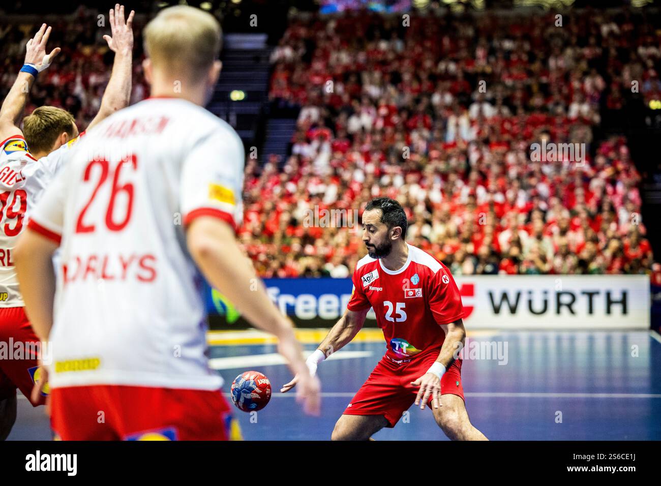 Herning, Denmark. 16th Jan, 2025. Abdelhak Ben Salah (25) of Tunisia ...